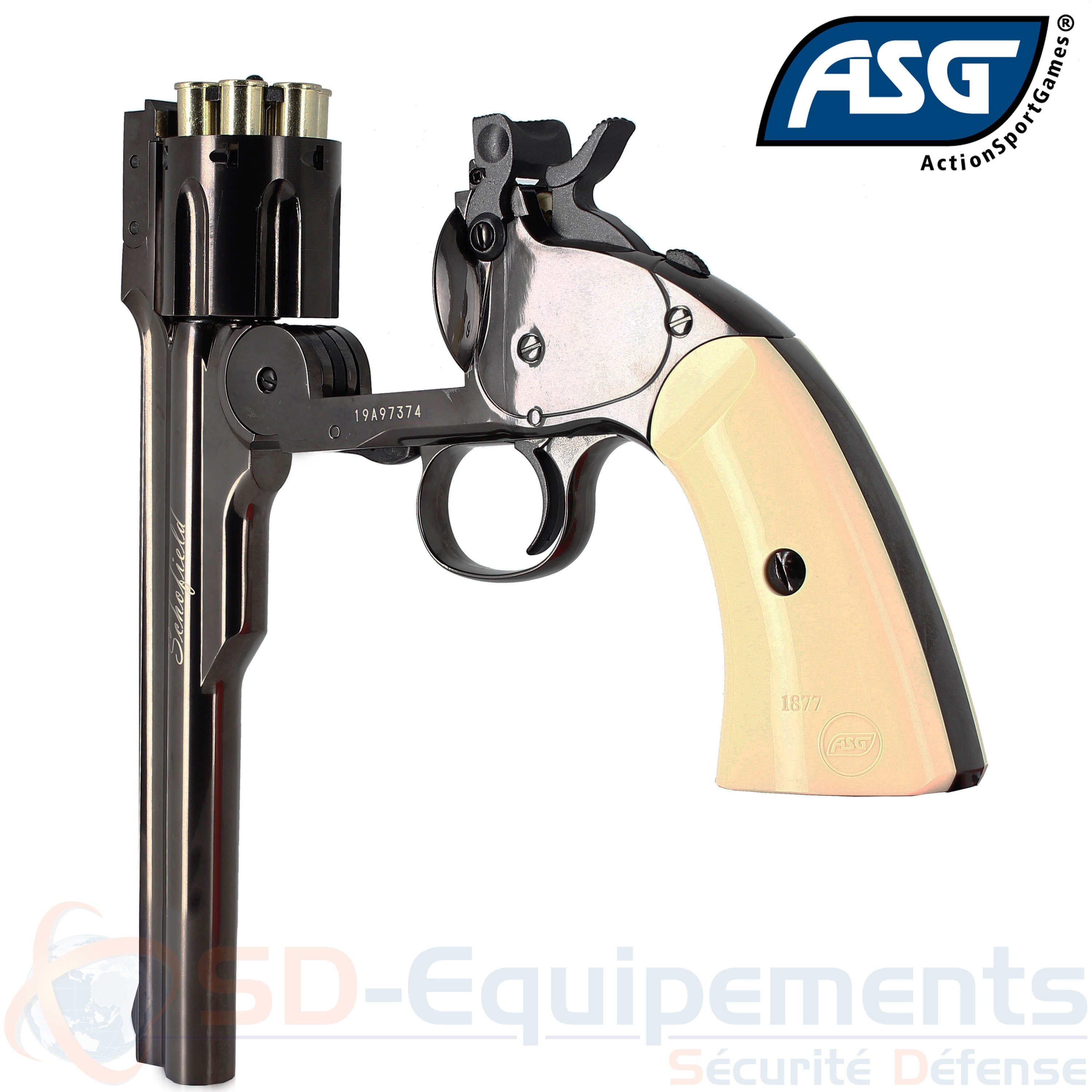 ASG Schofield 6’’ Co2 gris acier 4.5mm BB's (2.9 Joules) - SD-Equipements