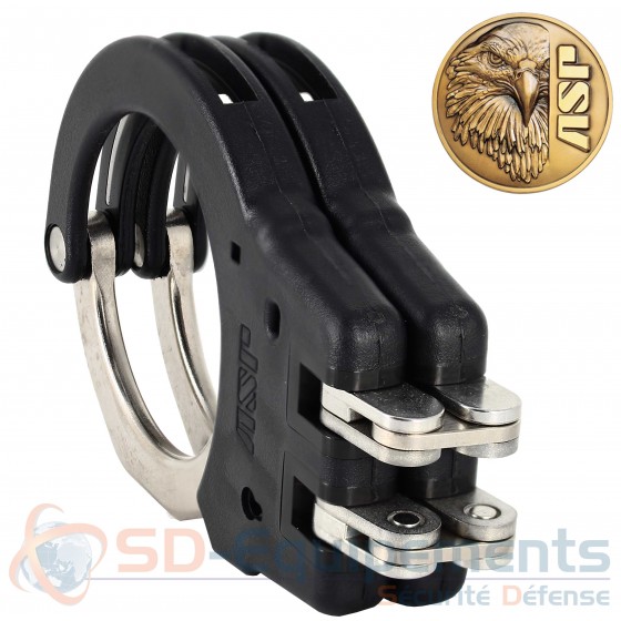Menottes ASP acier à charnière noires - SD-Equipements