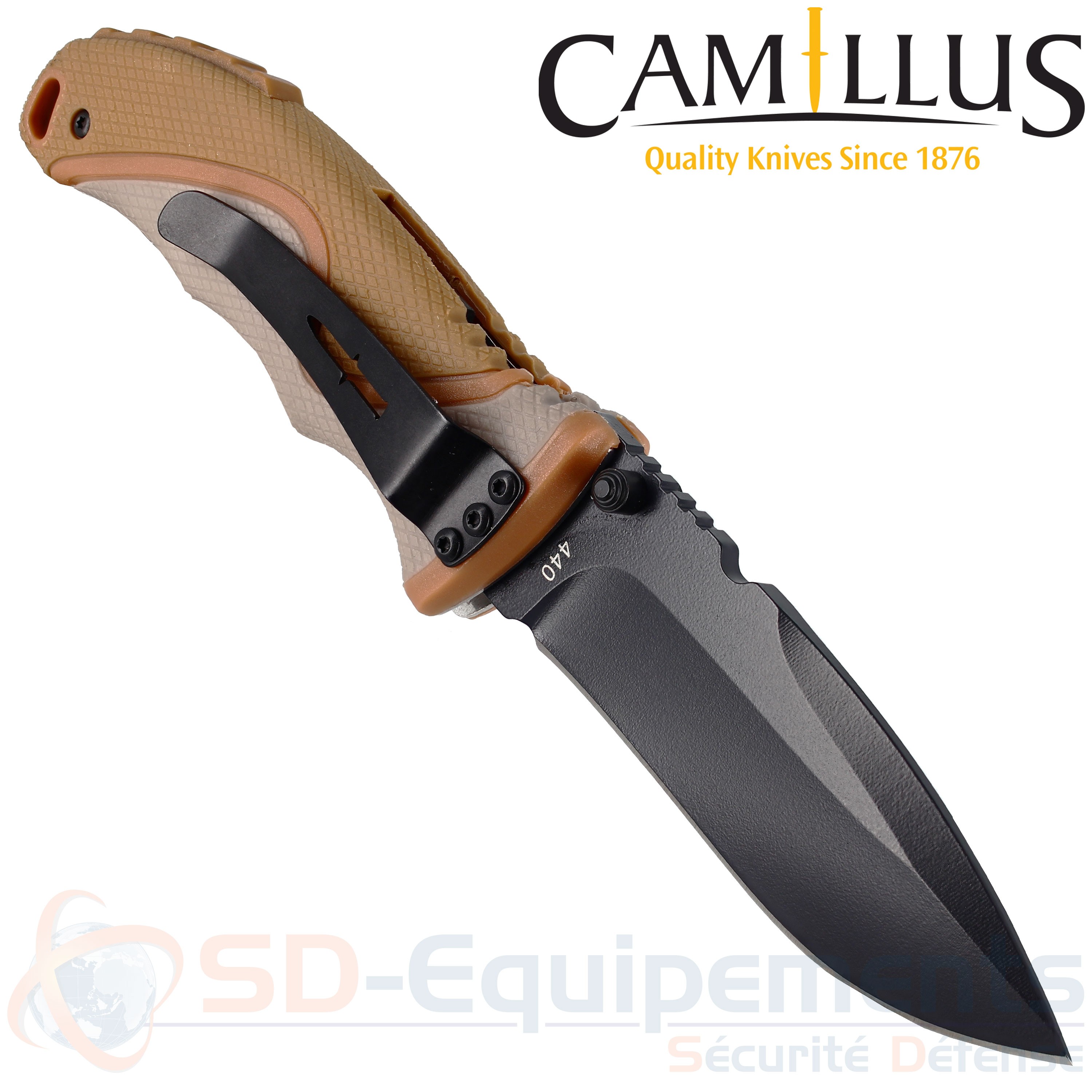 Couteau de survie pliant Camillus Inflame - SD-Equipements